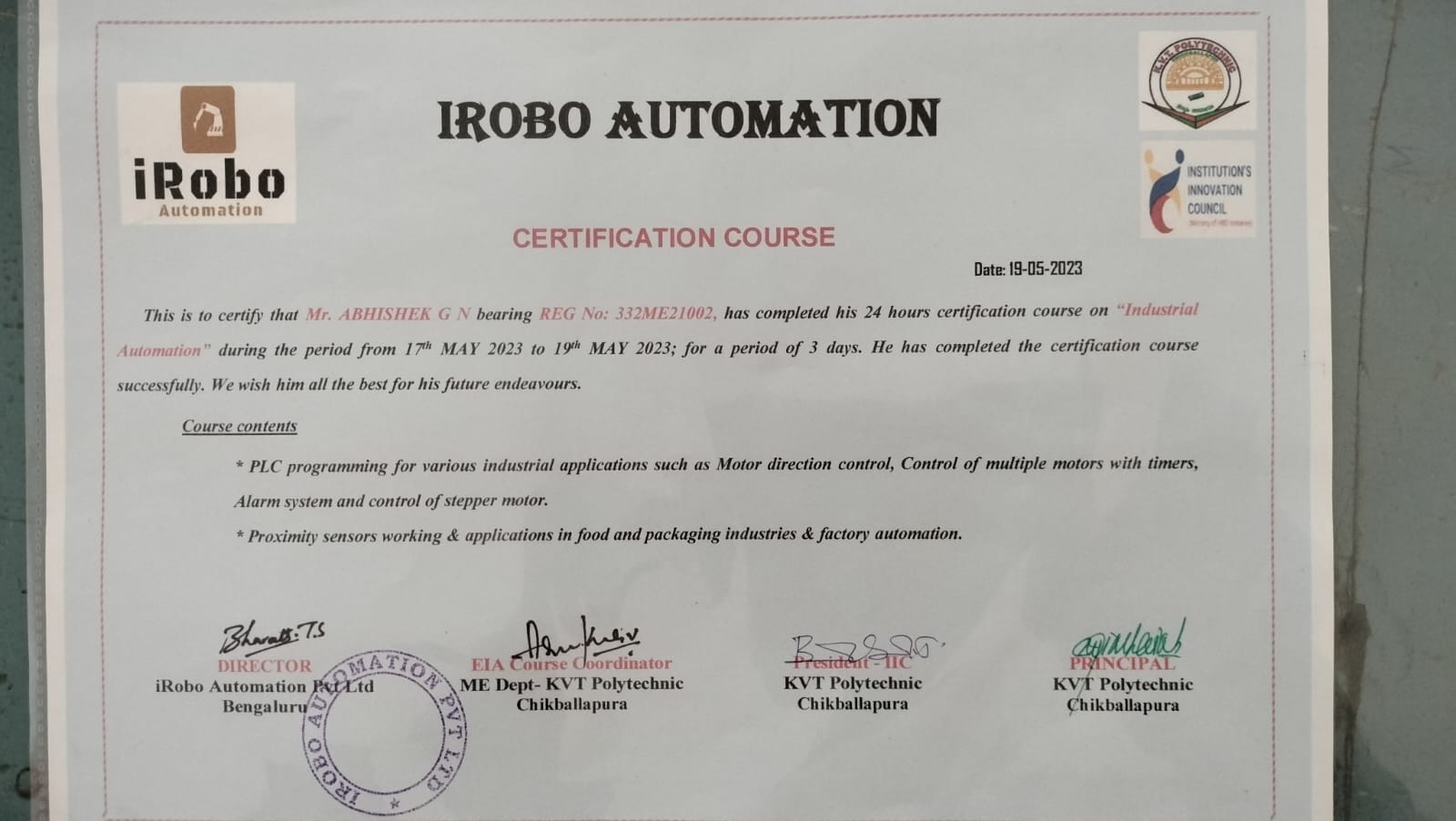 Internships – Irobo Automation